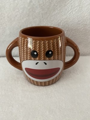 Sock Monkey Mug Ceramic Double Handle Gallerie 14 Oz. Coffee Mug | eBay