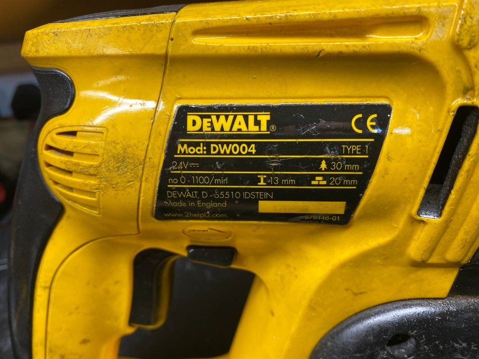 Dewalt DW005 24V Cordless SDS Hammer Drill with Battery, Charger, Case SDS Bits | eBay UK