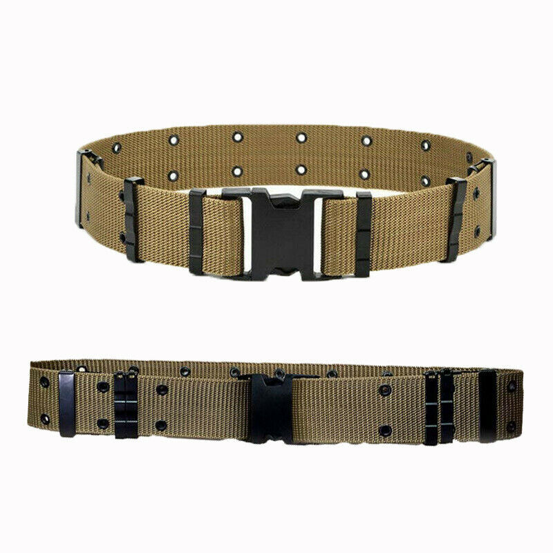 Tactical Military Pistol Belt Nylon Web Belt Duty ALICE Marine Corps GI ...