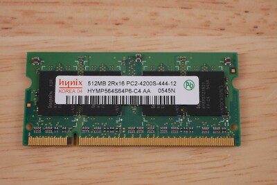 Hynix PC2-4200S 512 MB SO-DIMM DDR2 SDRAM Memory (HYMP564S64P6-C4 AA ...