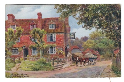 A R Quinton postcard 1329. The Crown Inn, Groombridge, Kent posted 01 ...