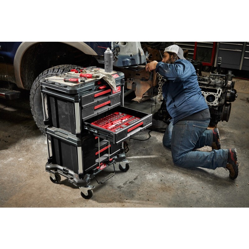 Milwaukee PACKOUT Drawers 2 3 4 Storage System Set Red Pack Out Drawer ...