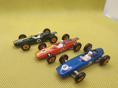 Matchbox Lotus Racers, Lesney, 2 No. 19's and 1 No. 52. Green, Orange ...