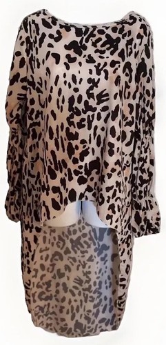 Leopard Print Hi-Lo Cover Up Dress - Size Medium | eBay