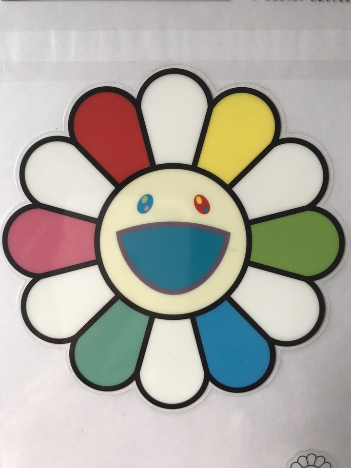 Takashi Murakami Flower Sticker Multicolor Cream Kaikai Kiki Authentic ...