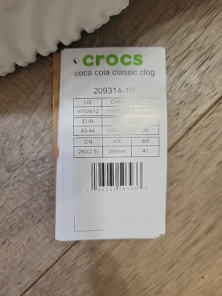 Crocs Classic Sz 10 Coca-Cola 209314-100 Clogs New W/Tags | eBay