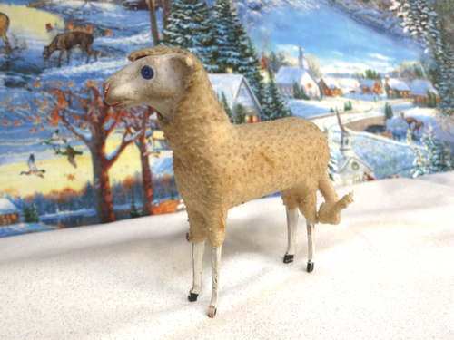 Vintage Wooly Putz Germany Sheep Large 5" tall ( 1542) | eBay