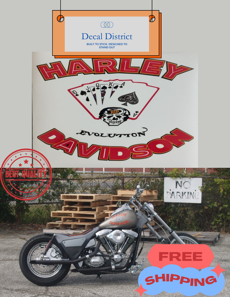 The Marlboro Man For Harley Davidson FXR Gas Tank Decals Movie Bike ...