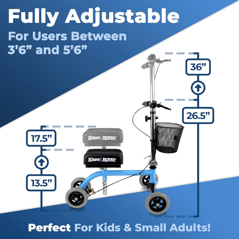 Knee Walker Jr Pediatric and Smaller Adult Knee Scooter Blue | eBay