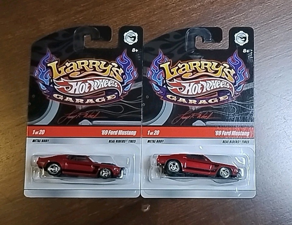 Lot (2) Chase Hot Wheels Larry's '69 Ford Mustang Real Riders A51 & A52 ...