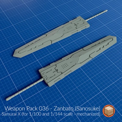 Mecha Zanbato Custom Weapons Pack | eBay