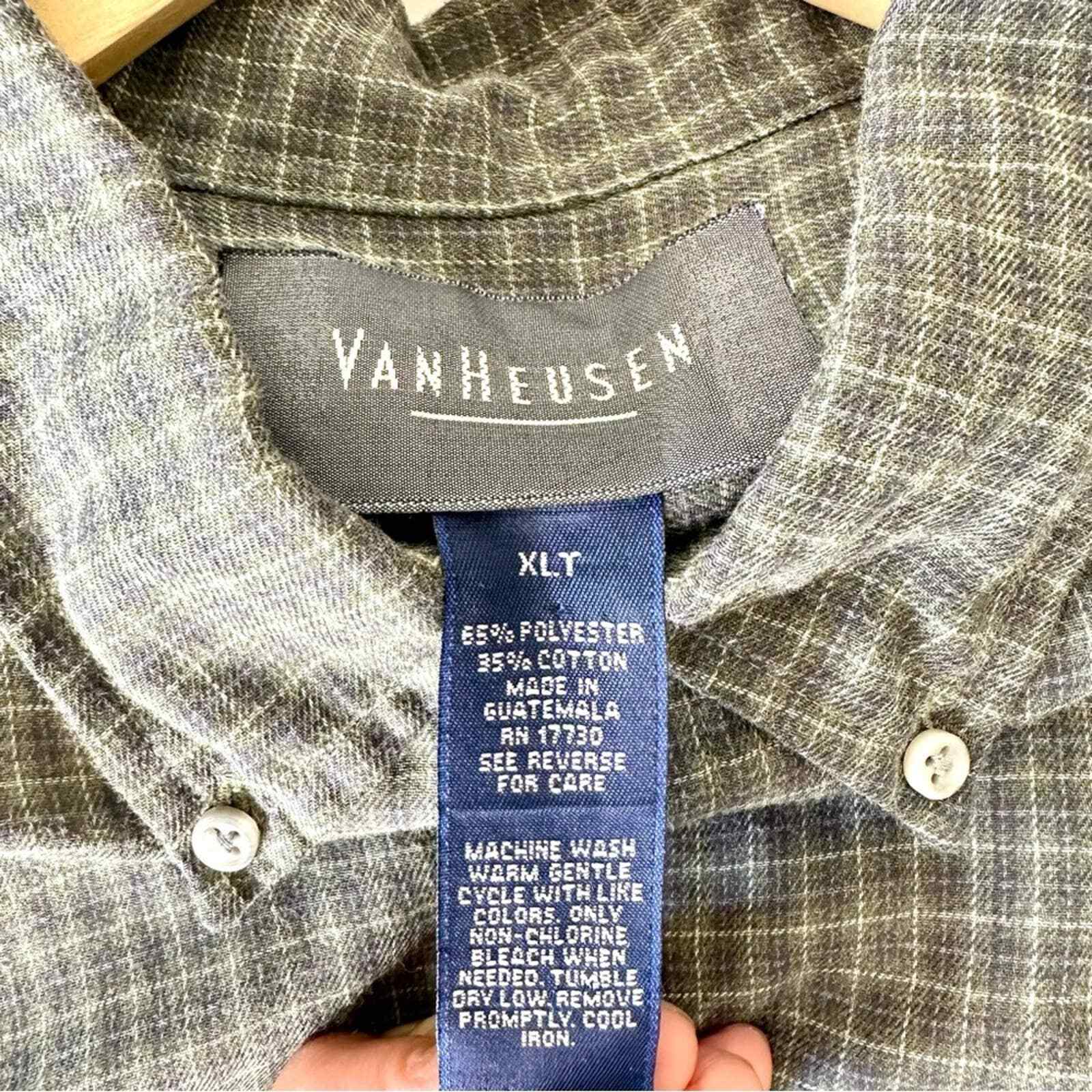 Earthy Green Cholo Grunge Gingham Button Down Long Sl… - Gem