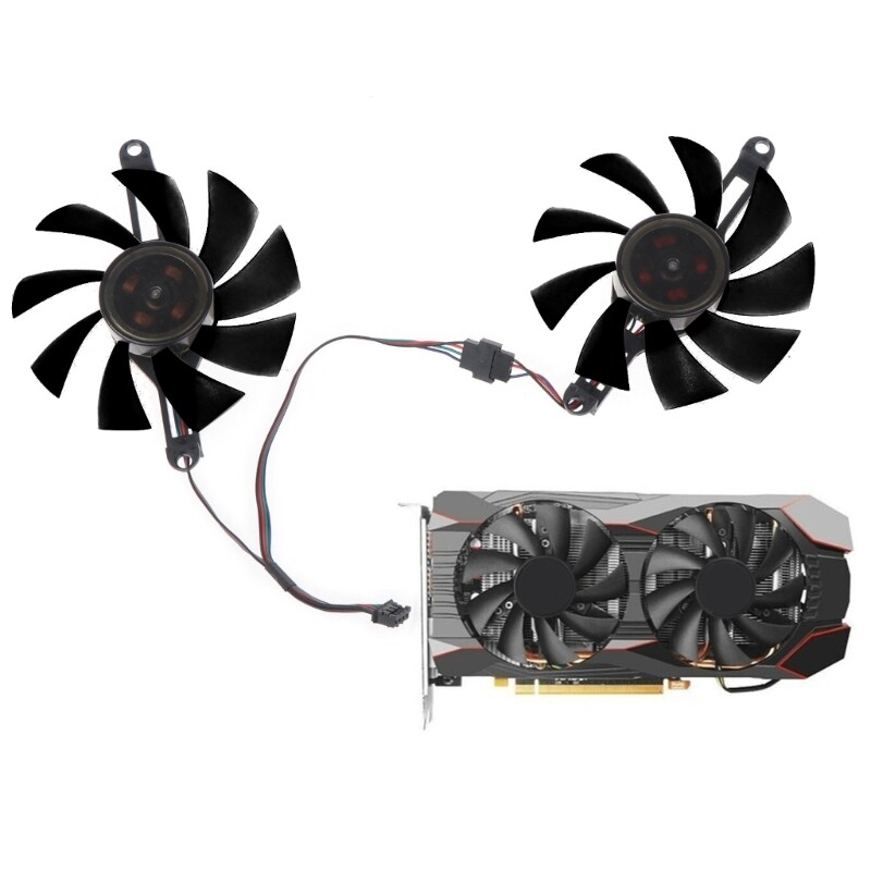 1PC Graphics Card Cooling VGA Coolers Fan 4 Pin 4 Wires for Radeon RX ...