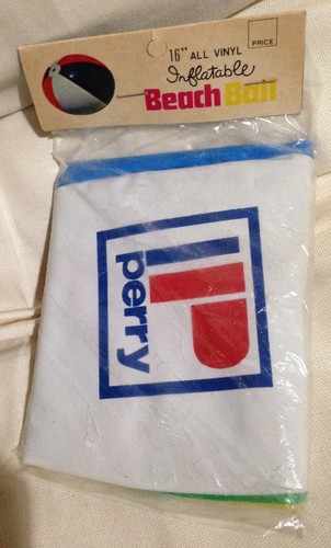 VTG Perry Drug Stores Inflatable Beach Ball *NOS* Pontiac MI 1960s | eBay