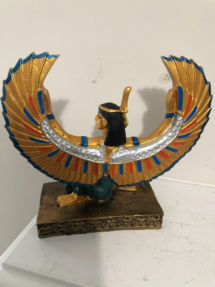 Egyptian Isis Stone Museum Replica Statue Made in Egypt 7x7 inches | eBay