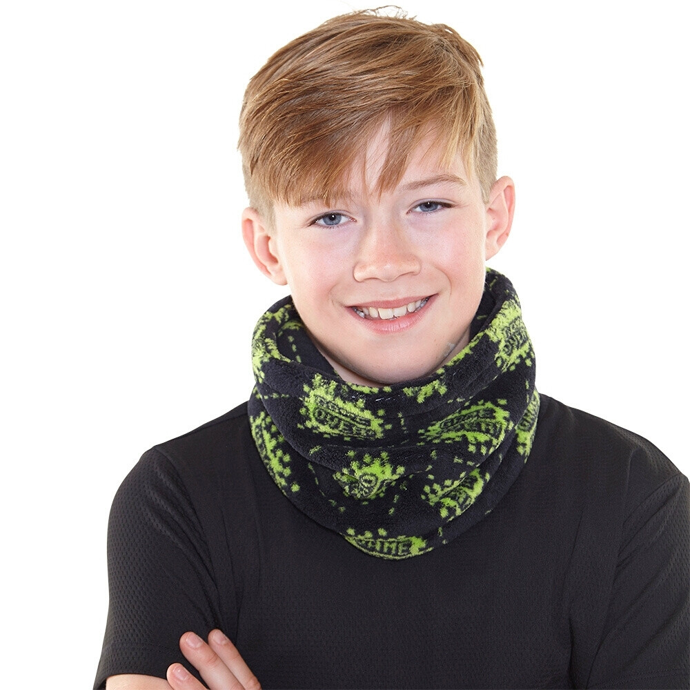 Boys Girls Kids Soft Fleece Neck Warmer Snood Scarf Cosy Warm Winter ...