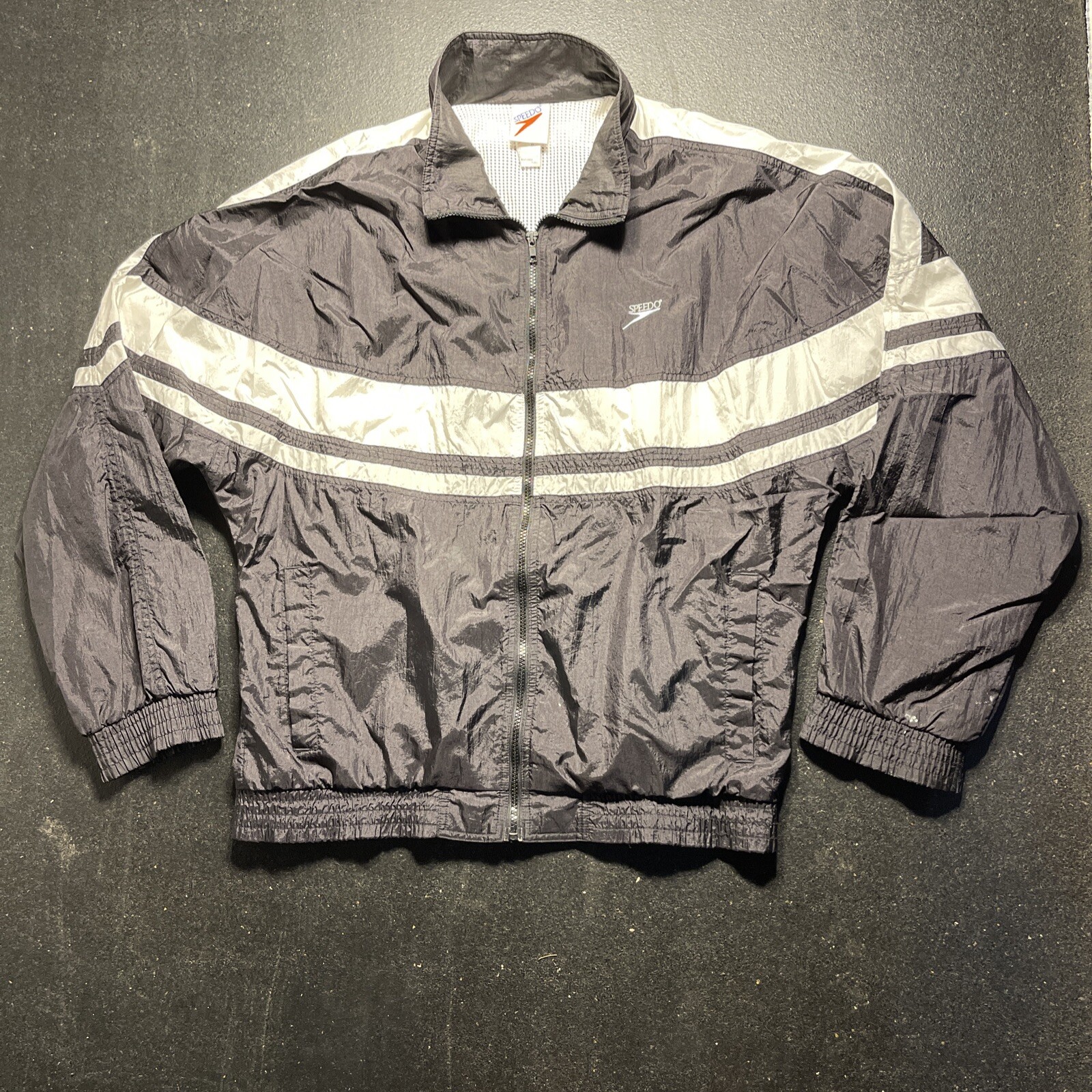 Vintage Speedo Windbreaker Swim Track Jacket 80s 90s … - Gem