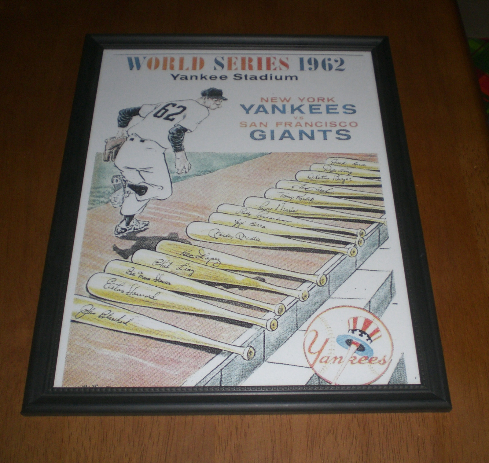 1962 YANKEES vs GIANTS FRAMED WORLD SERIES PROGRAM PRINT | eBay