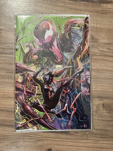 GWENOM VS CARNAGE 2 CLAYTON CRAIN BLACK LIGHT VIRGIN VARIANT KING IN ...