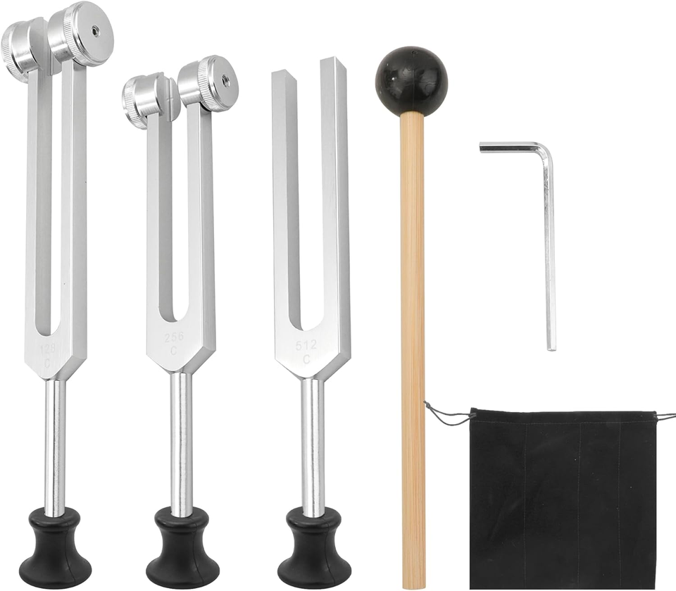 3 Pack Tuning Forks for Healing Set 128Hz, 256Hz, 512Hz Tuning Fork ...