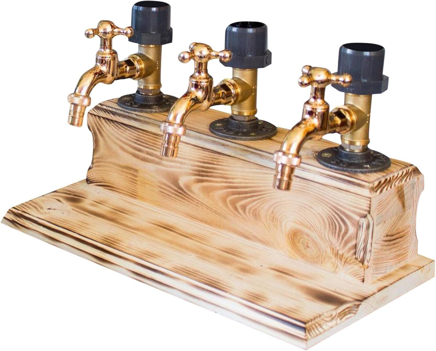 Wooden Tap Shaped Whiskey Dispenser | Rustic Farmhouse Bar Home Decor ...