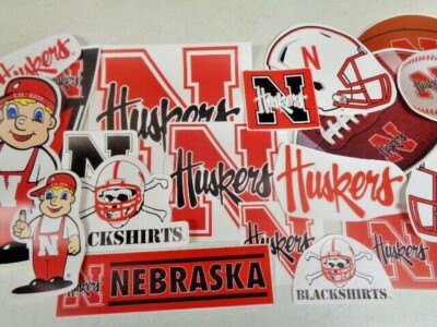 23 STYLES- Nebraska CornHuskers Wall Decal University of Huskers ...