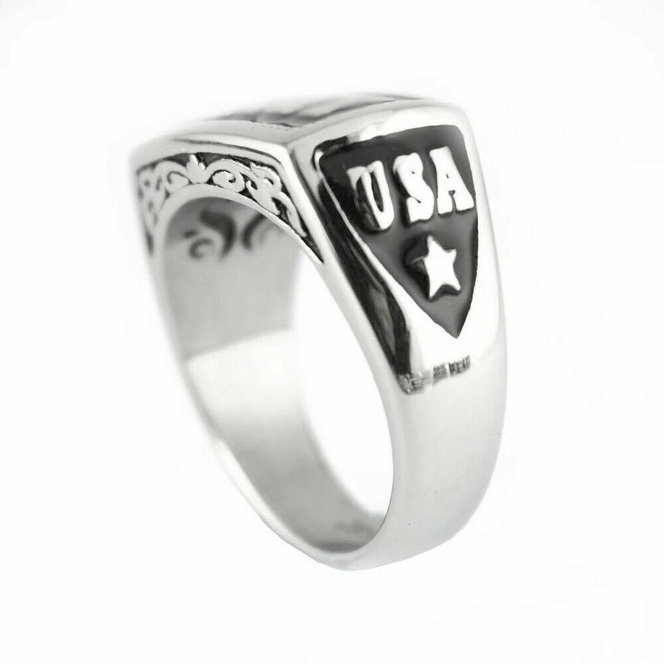 Unisex Stainless Steel NAVY Ring 124 | eBay