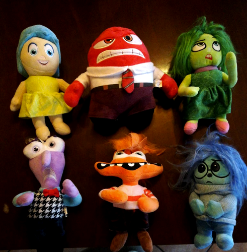 Inside Out 2 Anger Sadness Fear Joy Disgust Riley Plush Doll Toys Kids ...