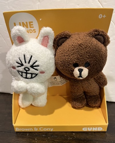 GUND Line Friends BROWN & CONY 4" Plush Stuffed Animals Set of 2 in ...