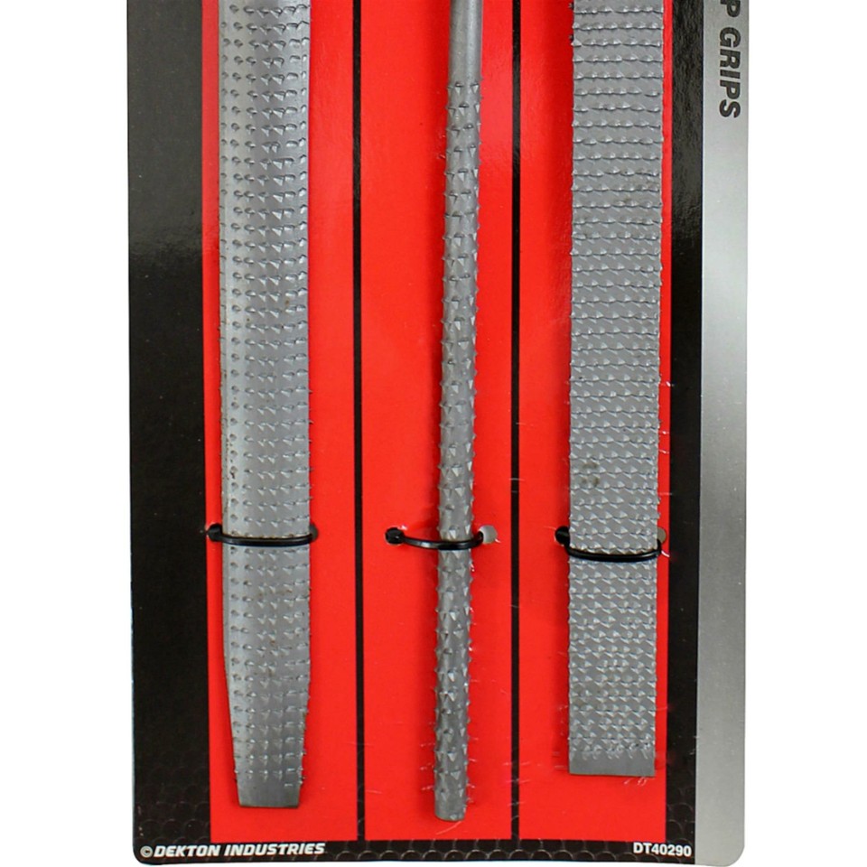 Dekton 3pc Steel Wood Rasp File Set Flat Round Half Round Carpenters ...