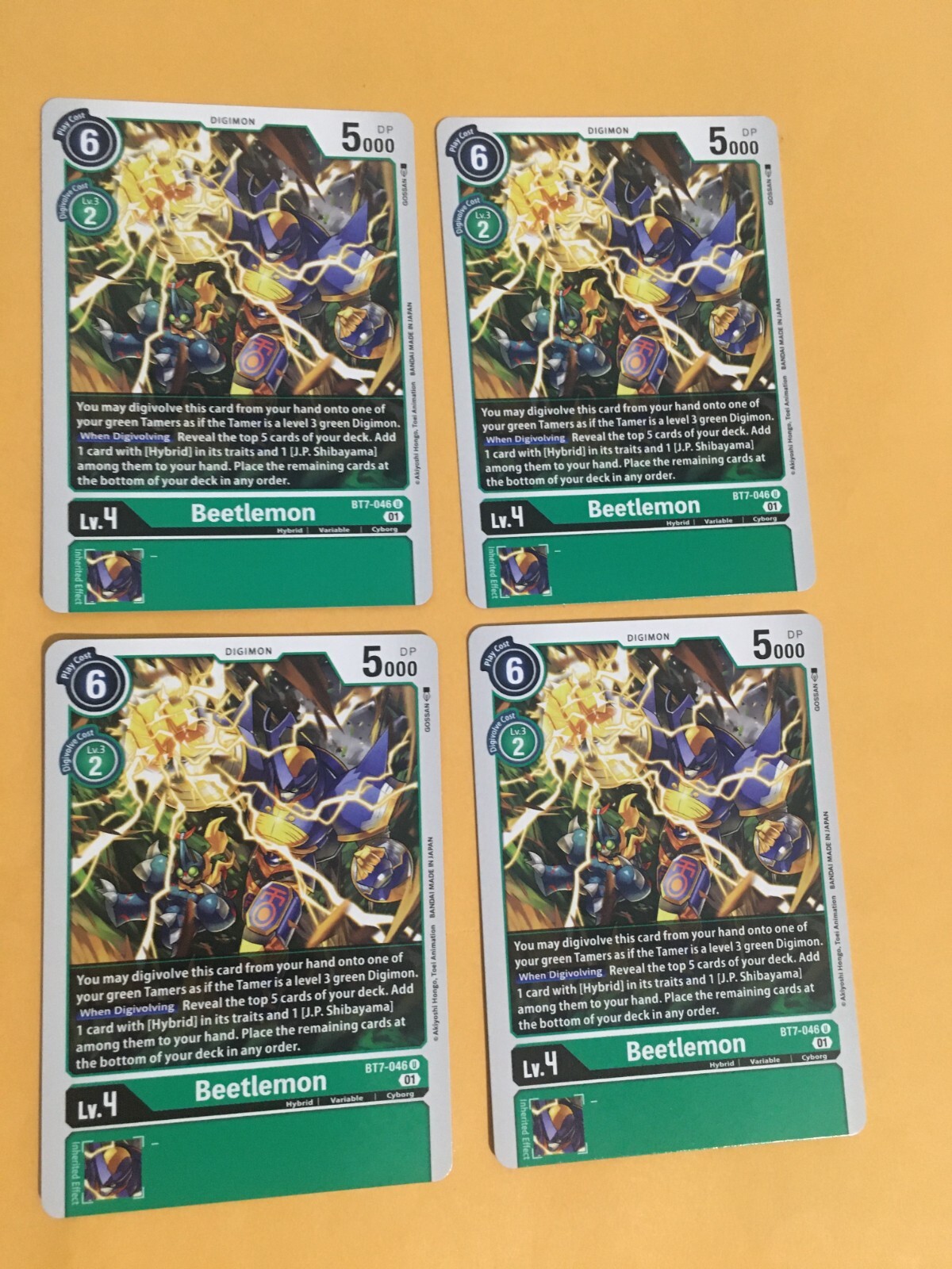 4x Beetlemon BT7-046 U (Playset) Digimon CCG | Next Adventure Near Mint ...