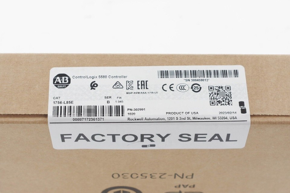 Allen Bradley 1756-L85E ControlLogix Controller Expedited Shipping AB ...