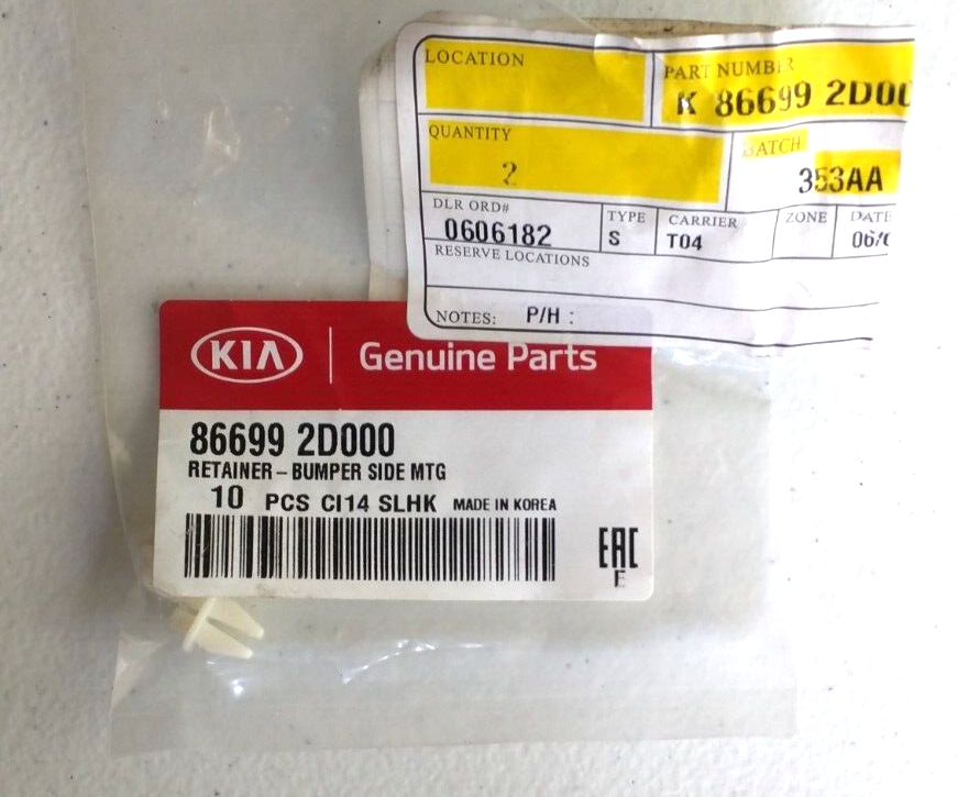 Kia Genuine Parts Bumper Side MTG Retainer 866992D000 1pcs | eBay