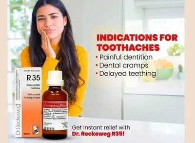 "Pack of 1, R35 Homeopathy Remedy 22ML ,Teething Aches Drops, Fast ...