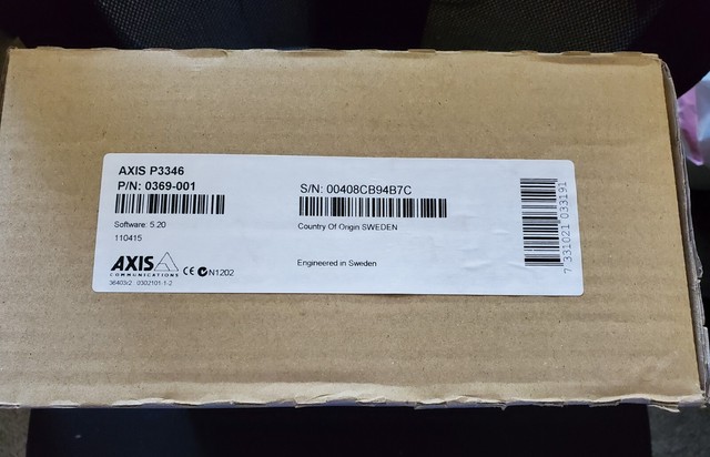 AXIS P3346 HDTV 1080p Fixed Dome Network Camera 0369-001 3MP for sale ...