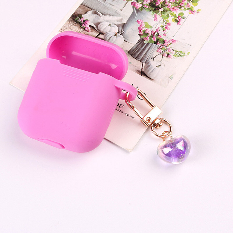 Shiny Acrylic Heart Keychain Bag Accessories Keyring Love Pendant Key ...