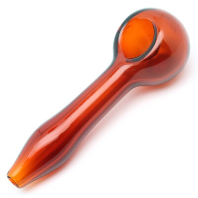 4.3" Brown Clear Glass Smoke Bowl Smoking Pipes Slim Tobacco Bowls ...