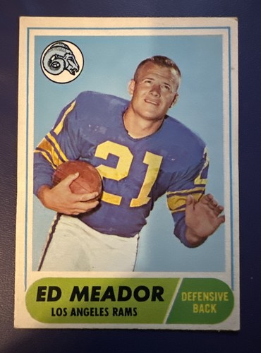 1968 TOPPS FOOTBALL #106 ED MEADOR LOS ANGELES RAMS DB *FREE SHIPPING ...