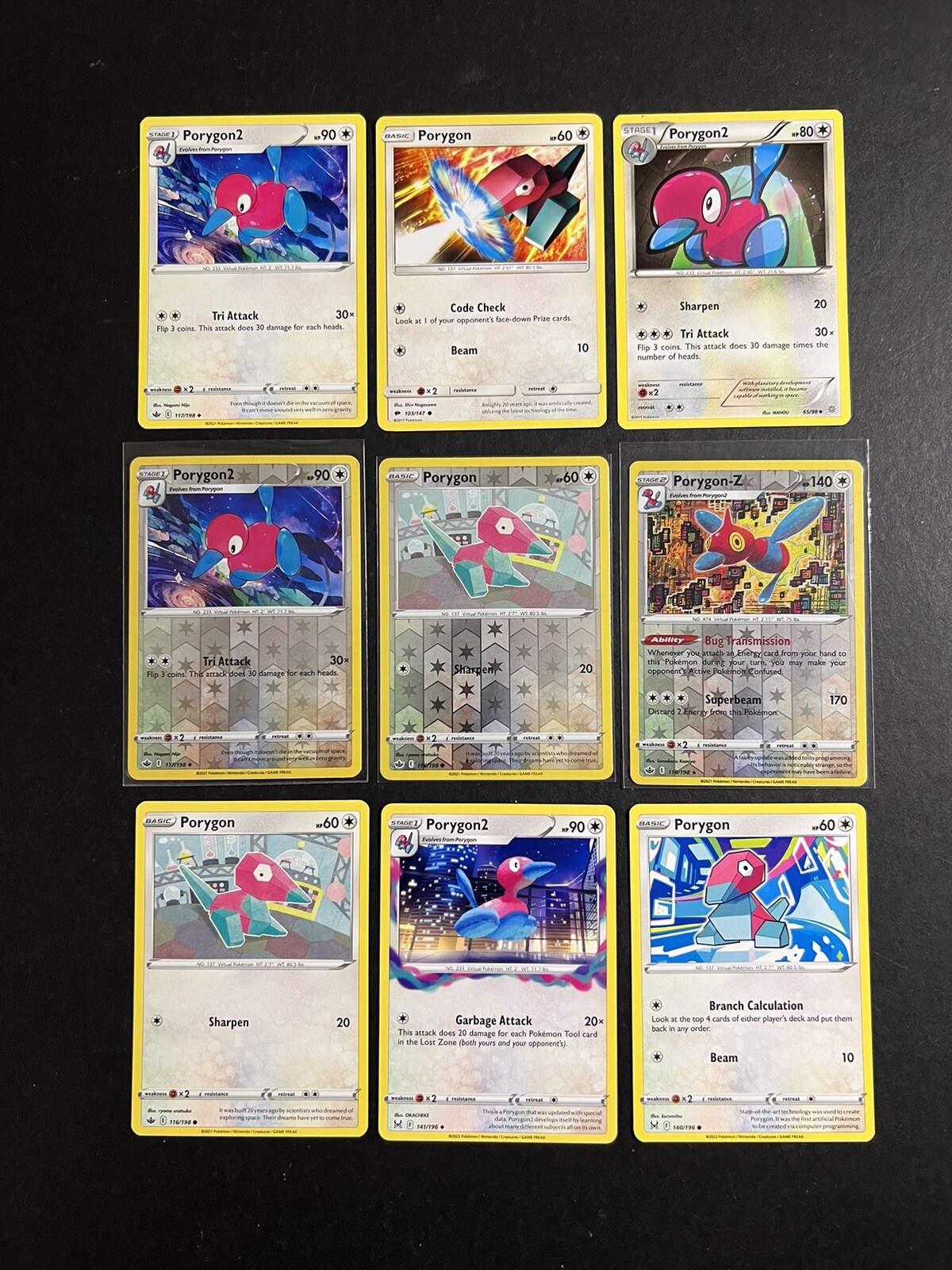 9 Porygon Pokemon Card Collection SM SWSH Reverse Holo PTCG A3 | eBay