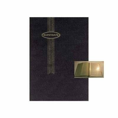 SUPERSAFE BLACK HARDCOVER STOCKBOOK W/ 16 DOUBLE SIDED BLACK PAGES | eBay