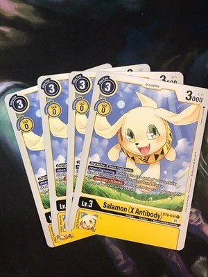 x4 Salamon (X Antibody) BT9-034 C Playset Digimon TCG X Record | eBay