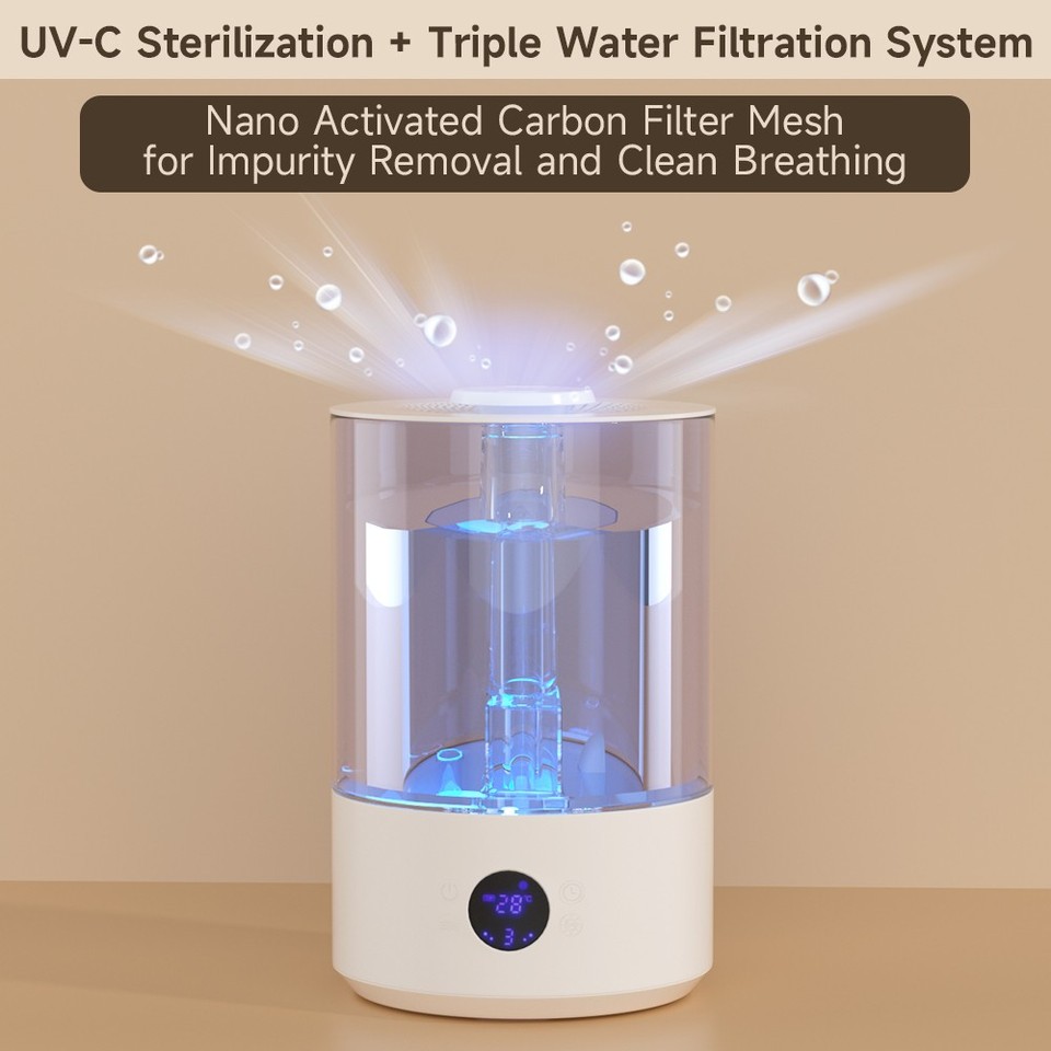 7.8L Humidifier for Large Room Cool Mist Essential Oil UV Sterilization ...