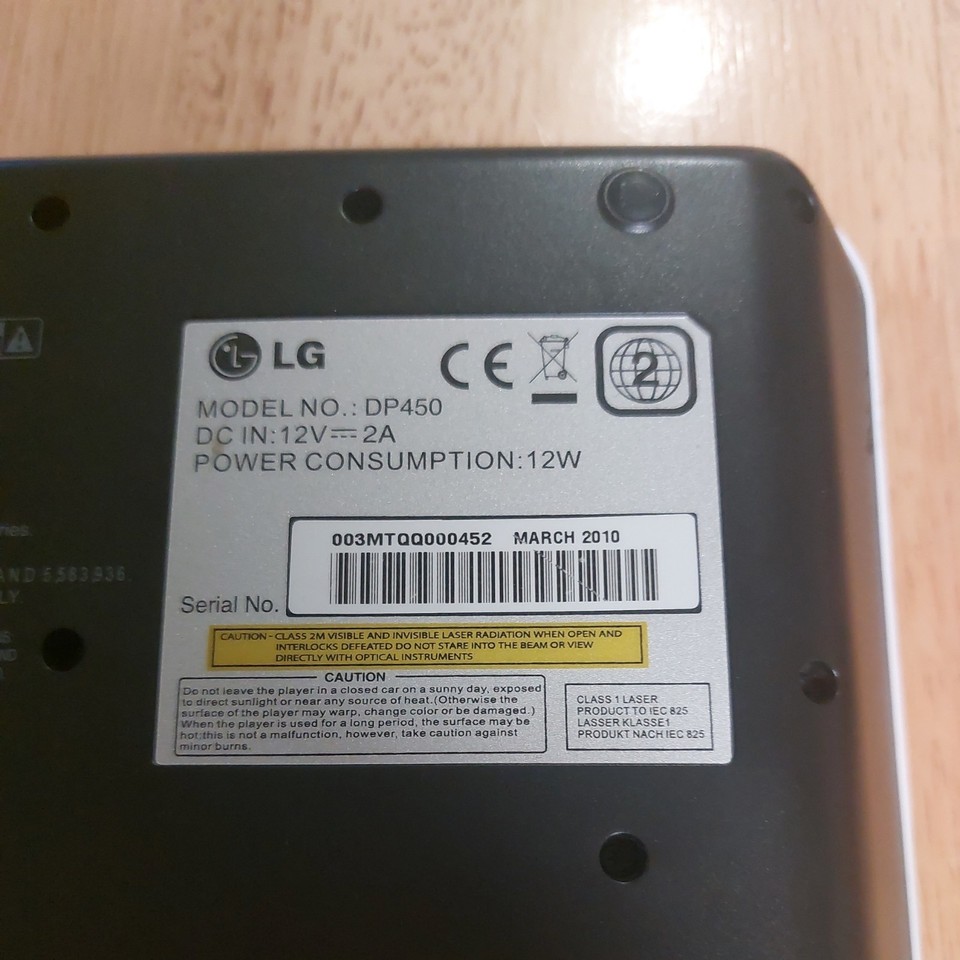 Lg Portable Dvd Player Model DP450 | eBay UK