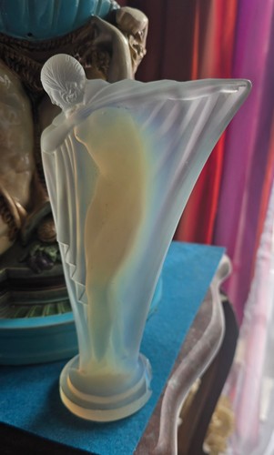 ETLING/LUCILLE SEVIN FIGURINE VERRE OPALESCENT ART DECO ISADORA DUNCAN ...
