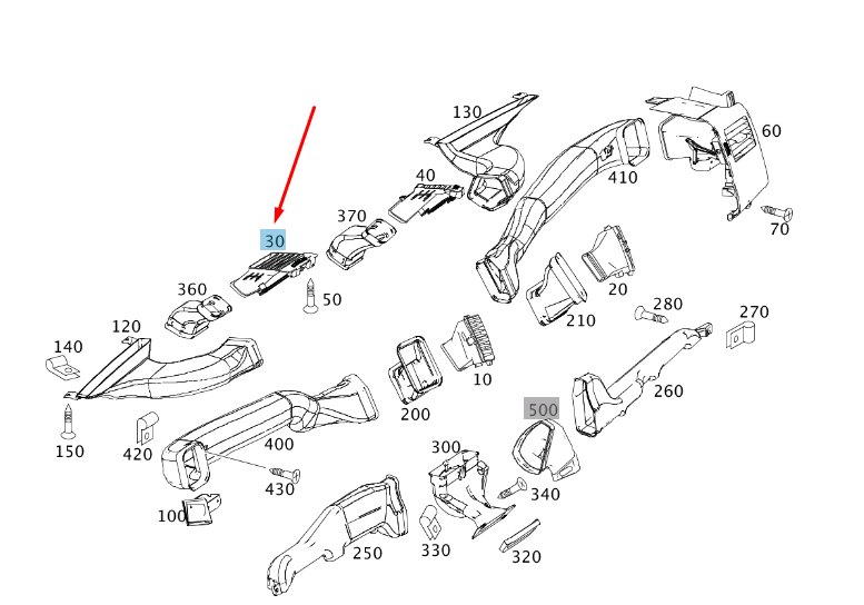 MB SPRINTER W906 Dash Long-Range Nozzle Left Air Vent A9068300254 NEW ...