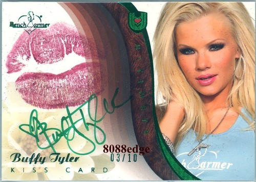 2010 BENCHWARMER ULTIMATE KISS AUTO: BUFFY TYLER #9/10 GREEN AUTOGRAPH ...