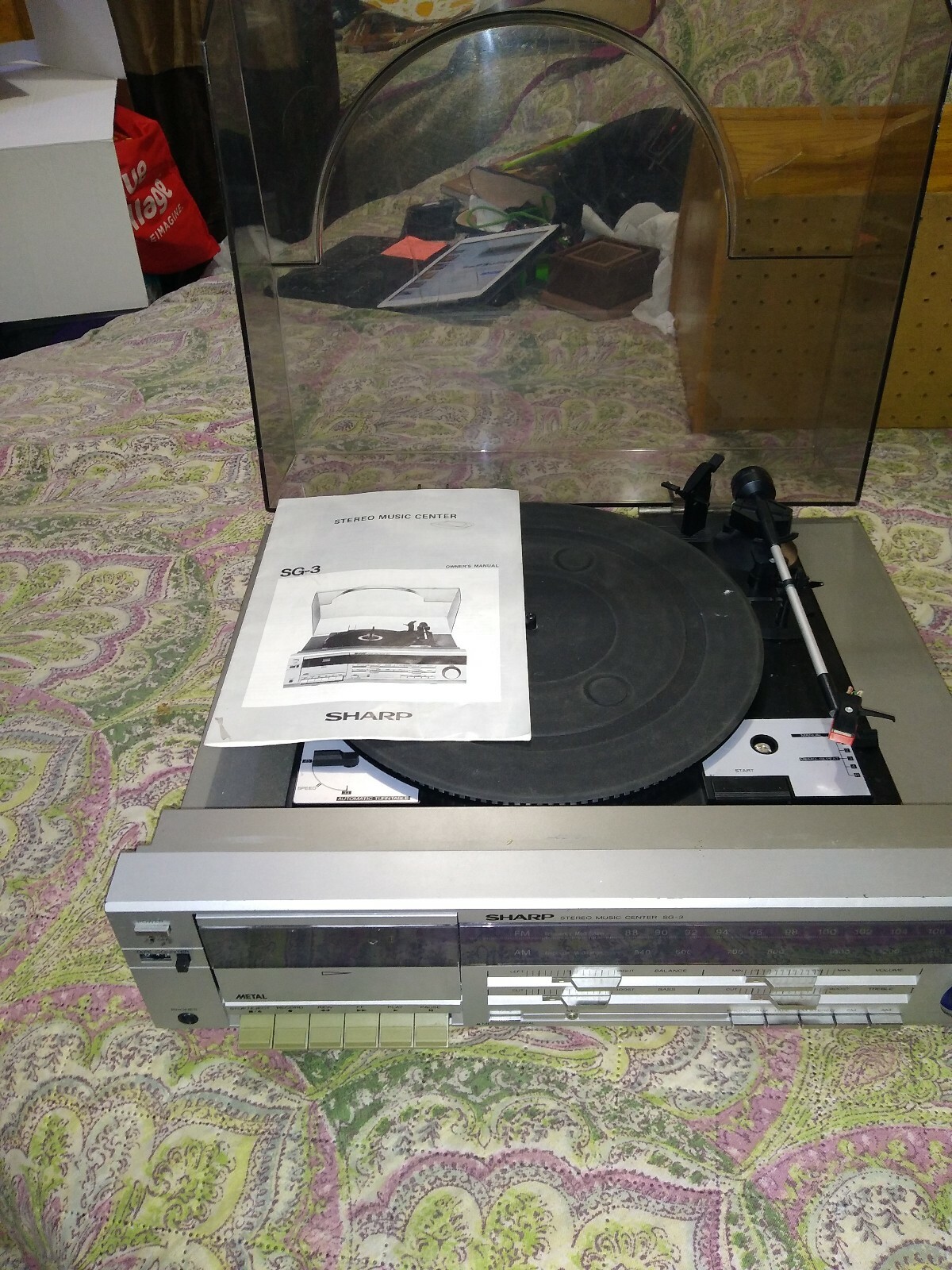 Sharp Stereo Music Center SG-3 AM/FM radio / Turntable Record Player ...