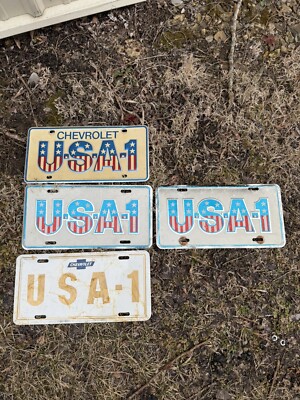 1970s Chevrolet USA 1 License Plates Lot Of 4 | eBay