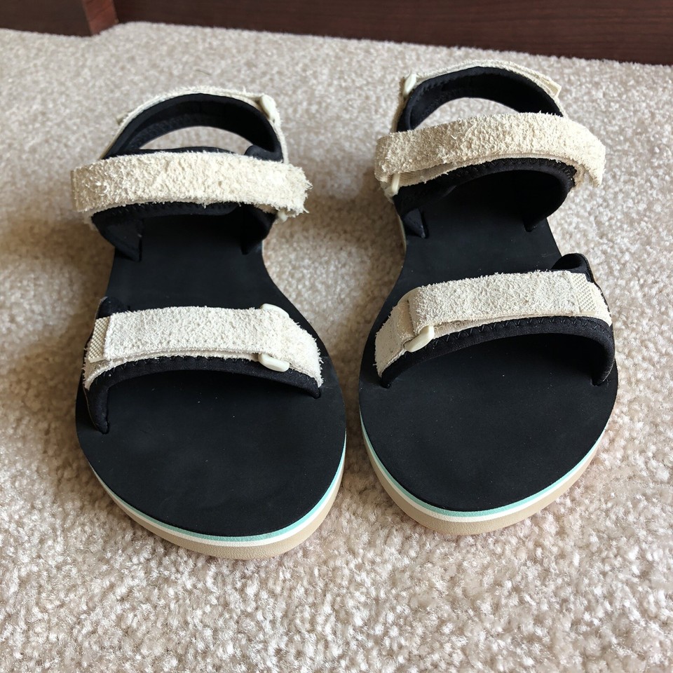 Vans Women's Sandals Black Cream Suede Size 9 Double Ankle Strap ...