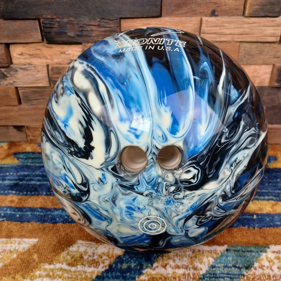 Ebonite Maxim Bowling Ball 10lb Blue/Black Swirl Made in the USA USBC ...